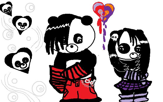 EMO PANDA LOVE (in Clipart)