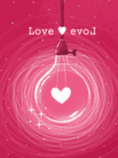 cute kawaii love bulb (in Animated GIFs)